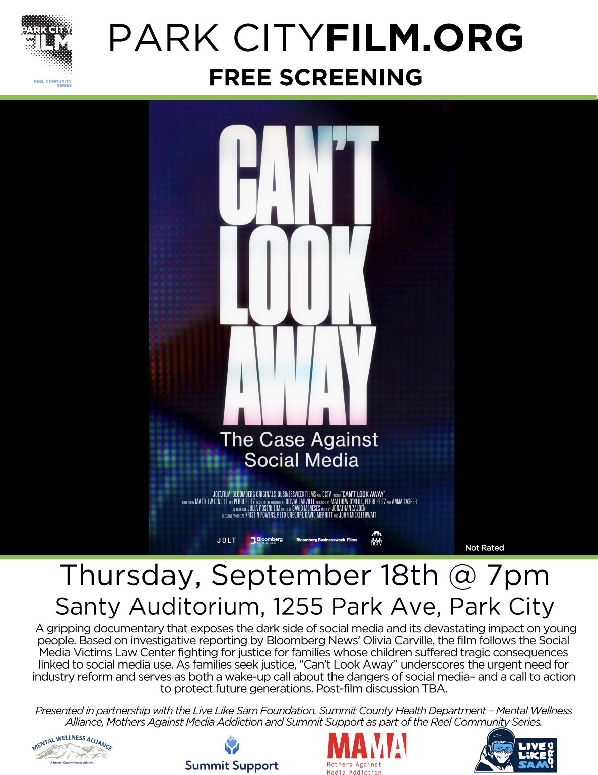 “Can’t Look Away” viewing with PC Film and Live Like Sam | Live Like Sam