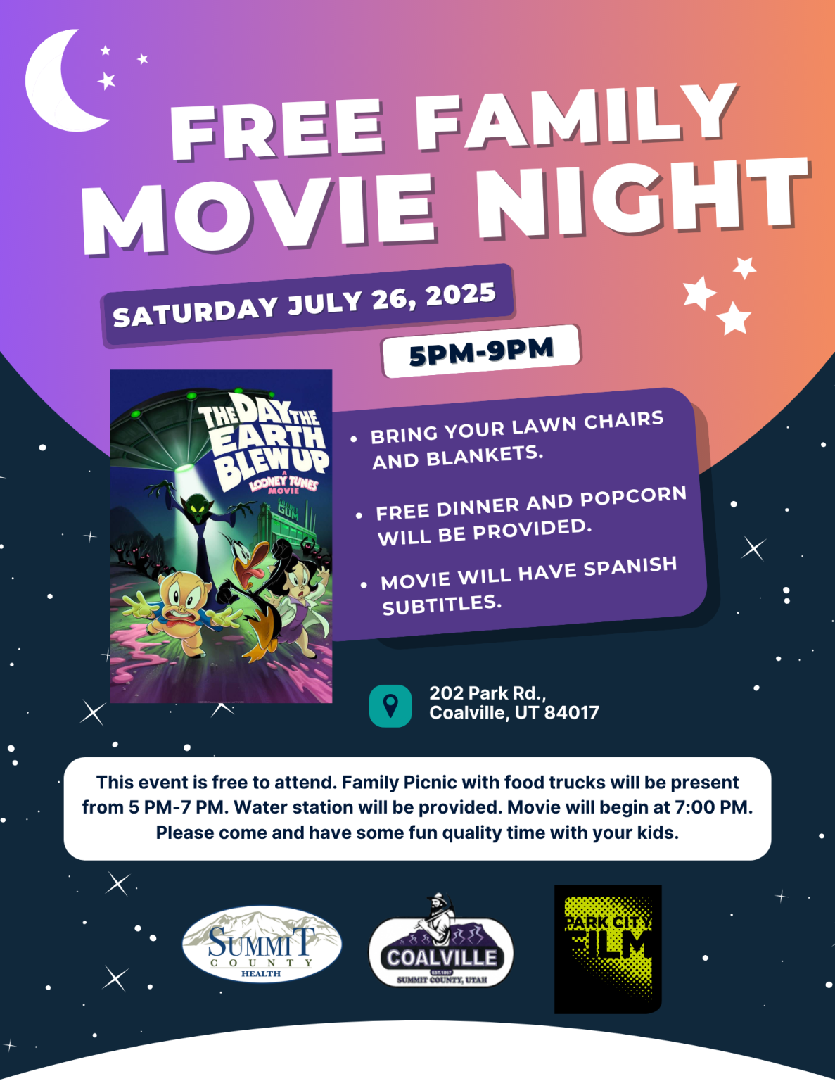 Volunteer with Live Like Sam at the Coalville Movie Night! | Live Like Sam